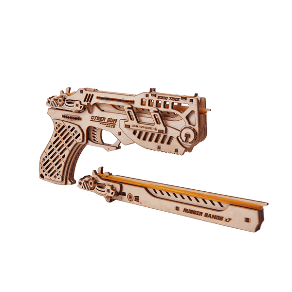 Wood Trick Defenders Gun 3D Wooden Model Kit Shooting Wood Trick ...